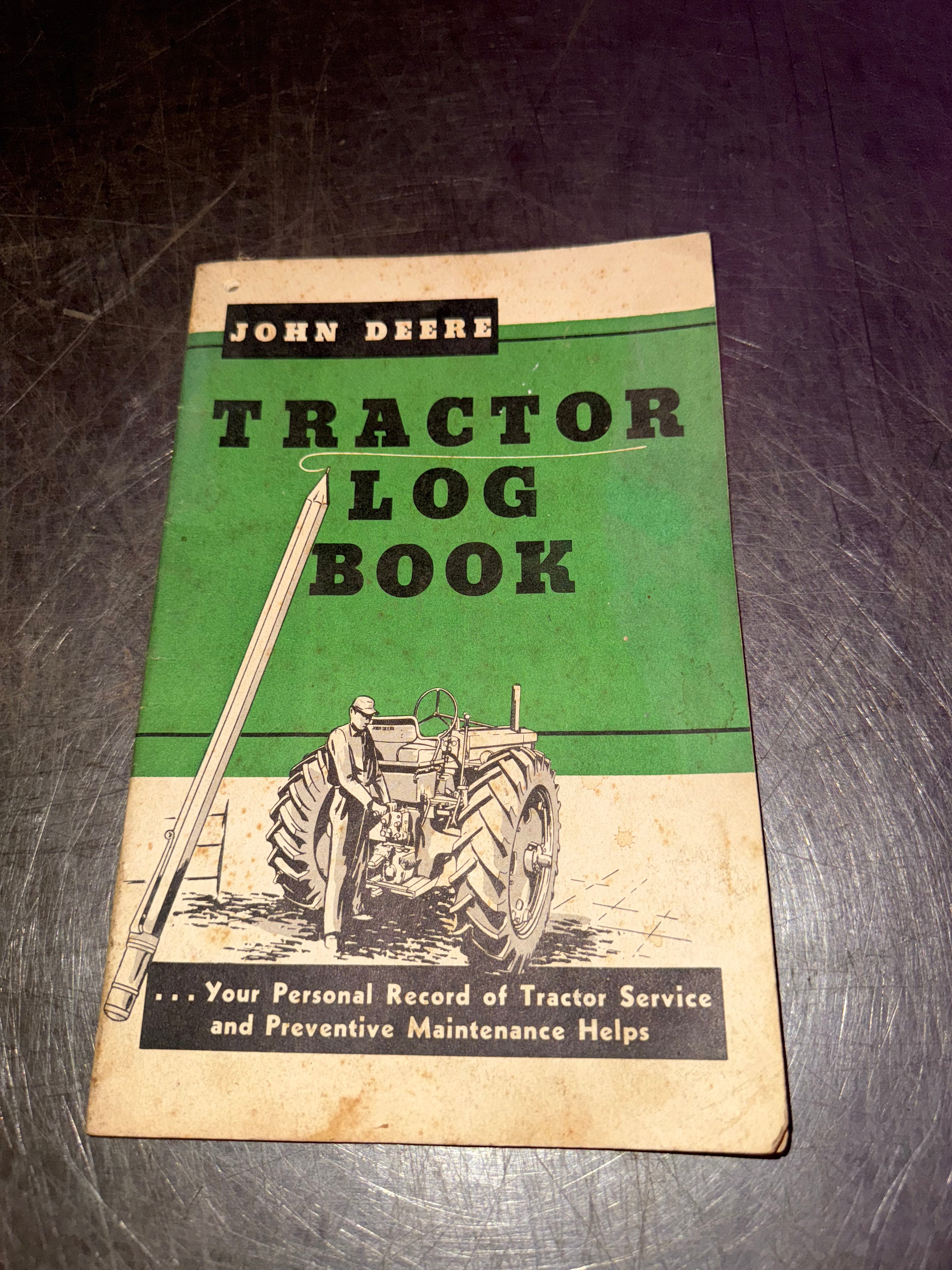 1950s John Deere Tractor Log book vintage Service log John Deere A B G ...